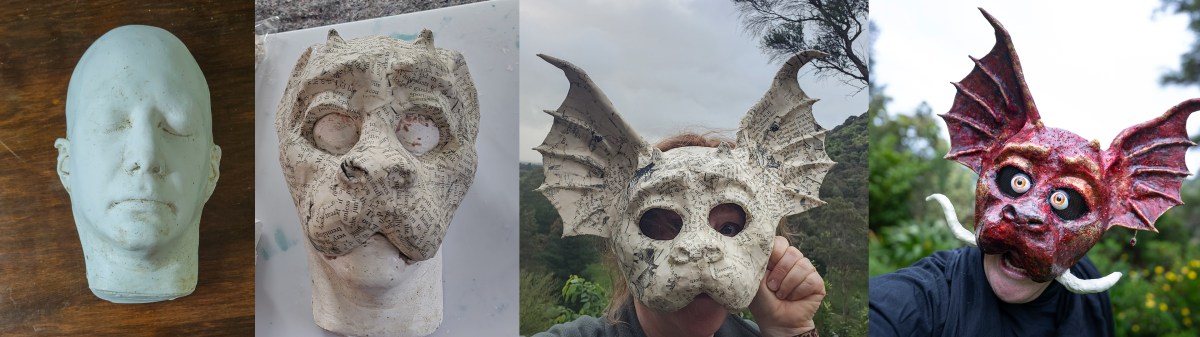 Crafting a Unique Devil Mask: using Papier Mache from recycled books ...